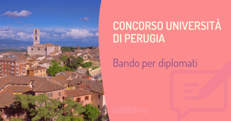 Concorso Università Perugia area amministrativa: bando diplomati