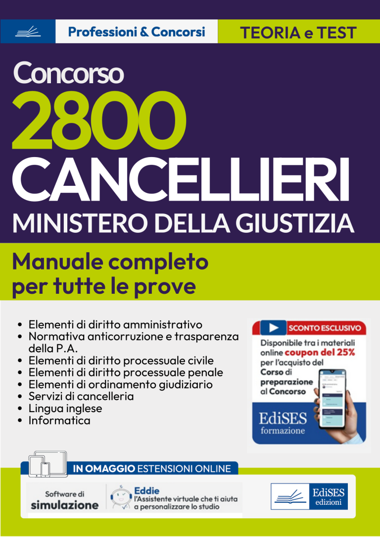Concorso 2800 cancellieri 2025: bando per diplomati